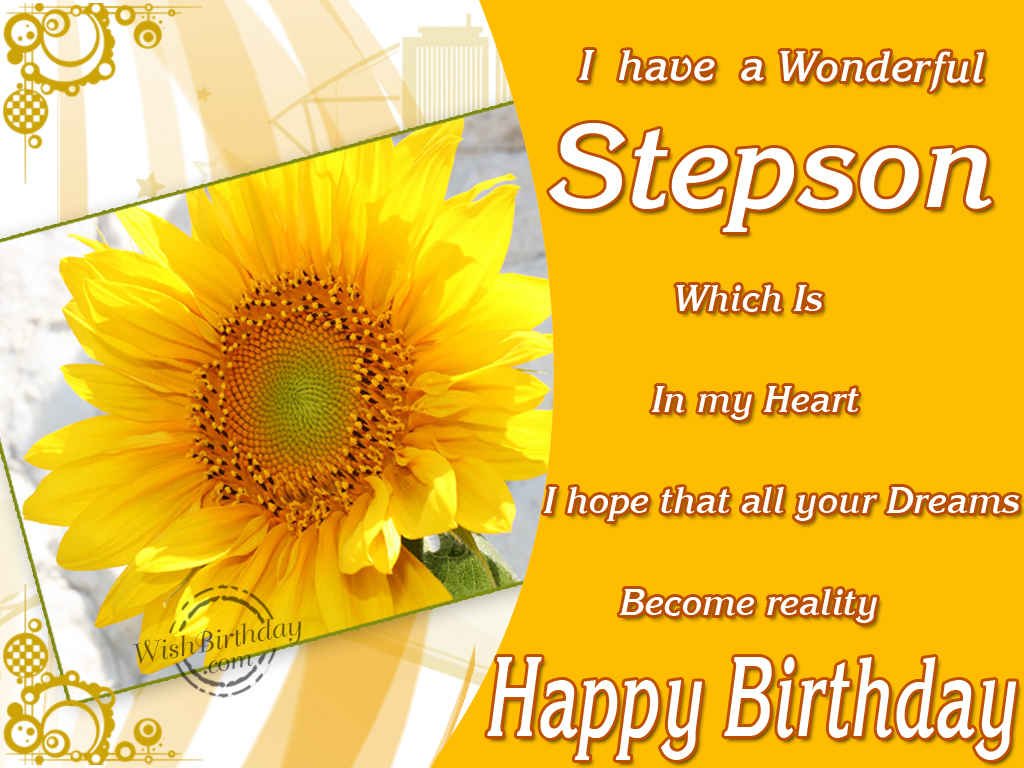 Birthday Wishes For Step Son Birthday Images Pictures